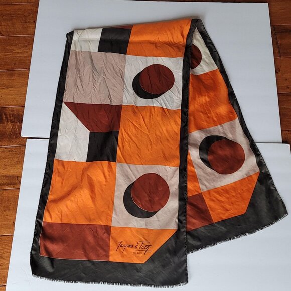 Jacques Fath | Accessories | Vintage Jacques Fath Paris Silk Geometric ...